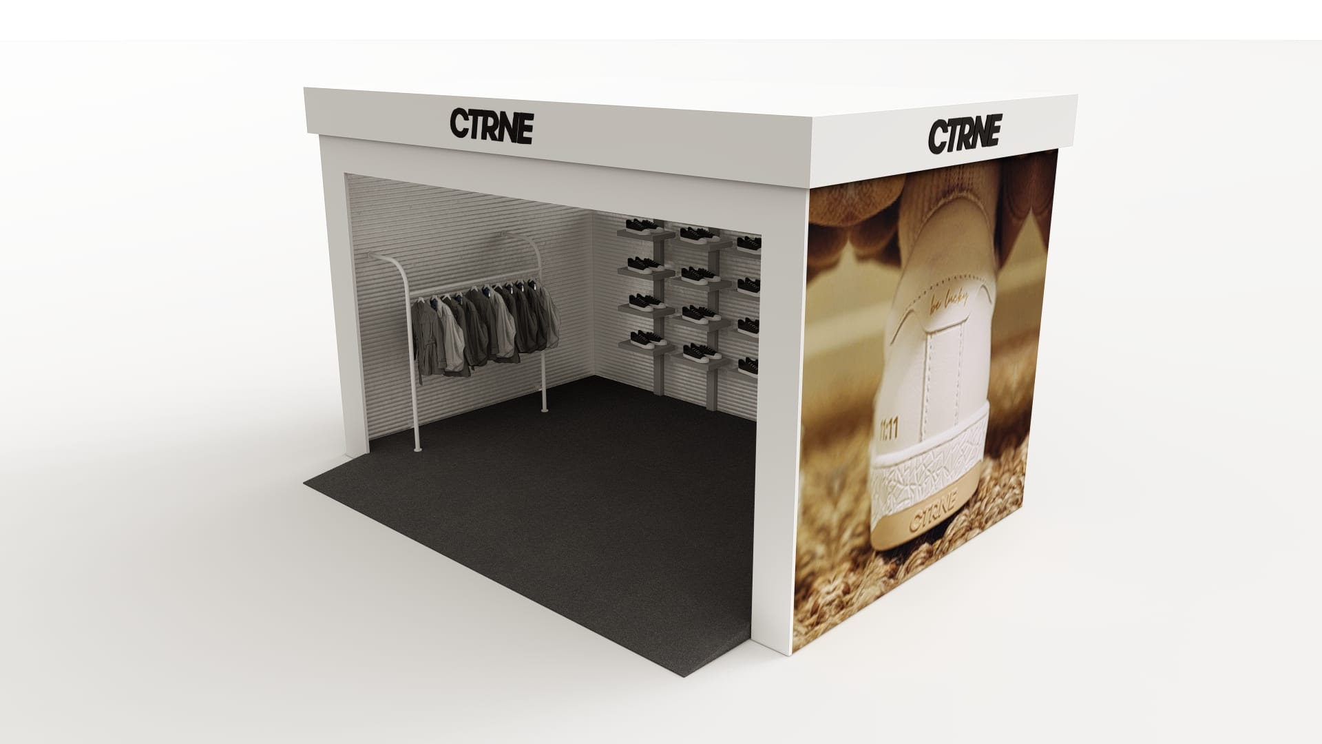 Pop-Up Trainer Shop Kiosk | Brand Activation Unit for Product Launches ...