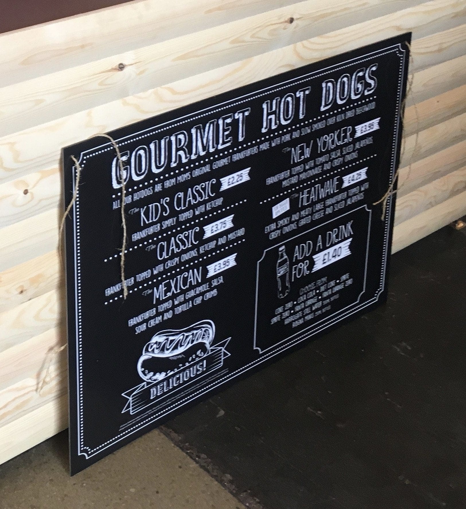 Large Wipeable Menu Board | hello@bigkahuna.co.uk